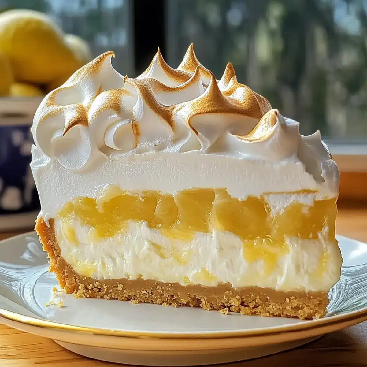 Irresistible Triple Lemon Meringue Cheesecake: A Delicious Delight
